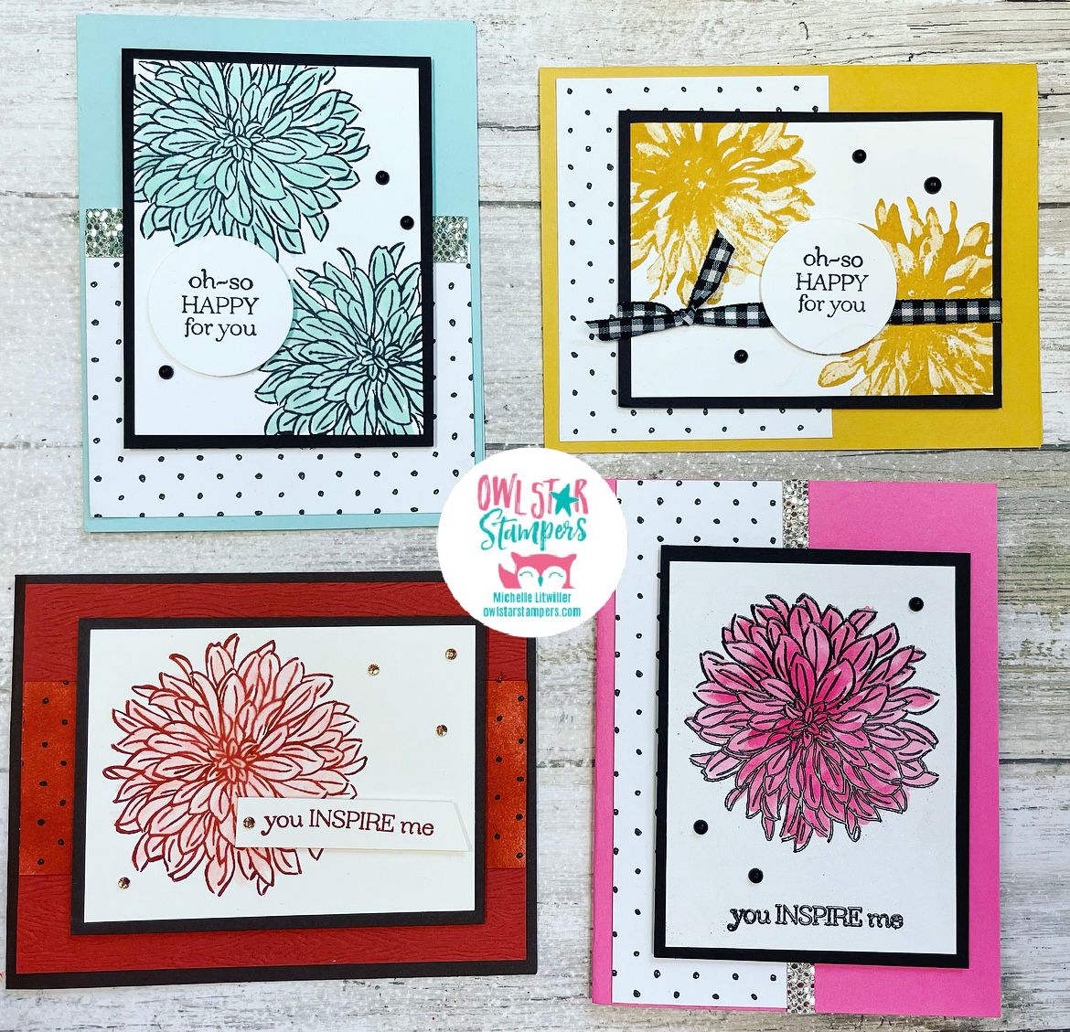 4 New Cards Using Stampin’ Up! Delicate Dahlias Stamp Set and ...